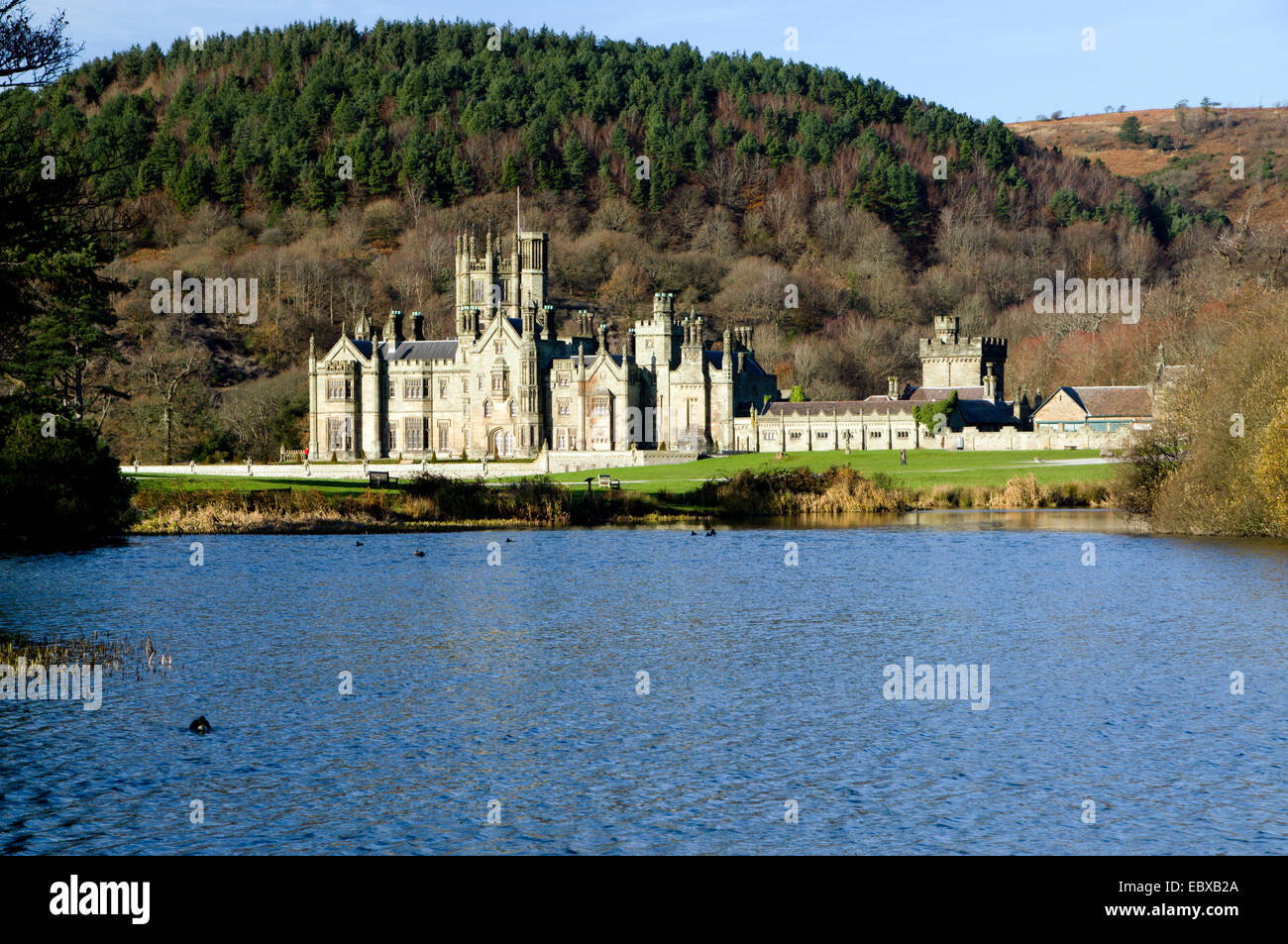 Margam Manor, Victorian Manor House and lake, Port Talbot, South Wales ...