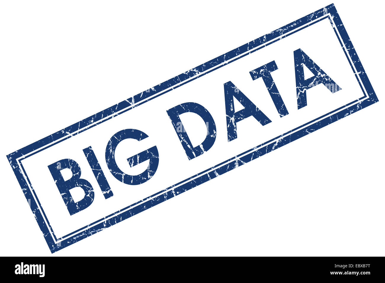 big data blue square stamp isolated on white background Stock Photo - Alamy