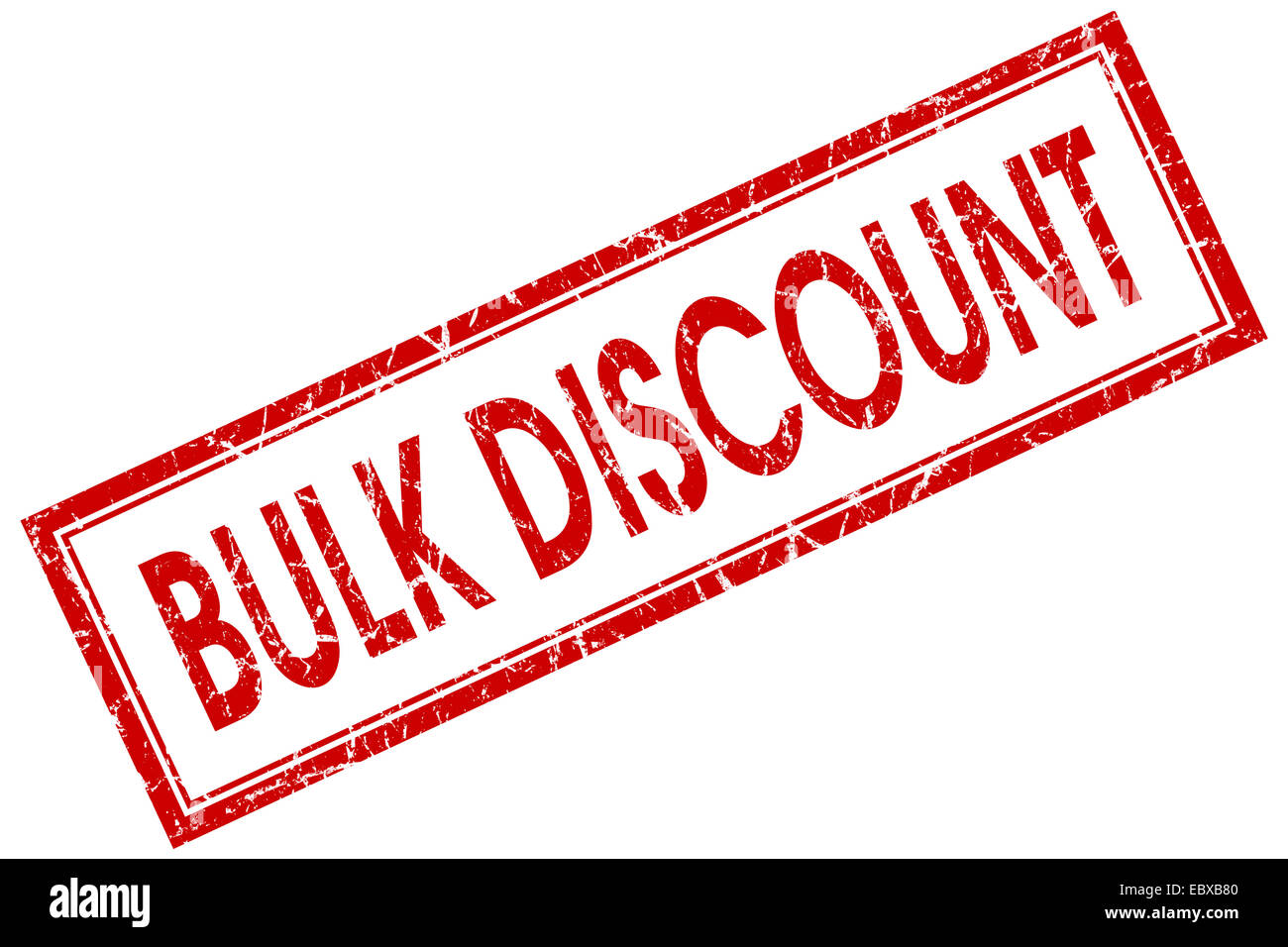 bulk discount red square stamp isolated on white background Stock Photo ...