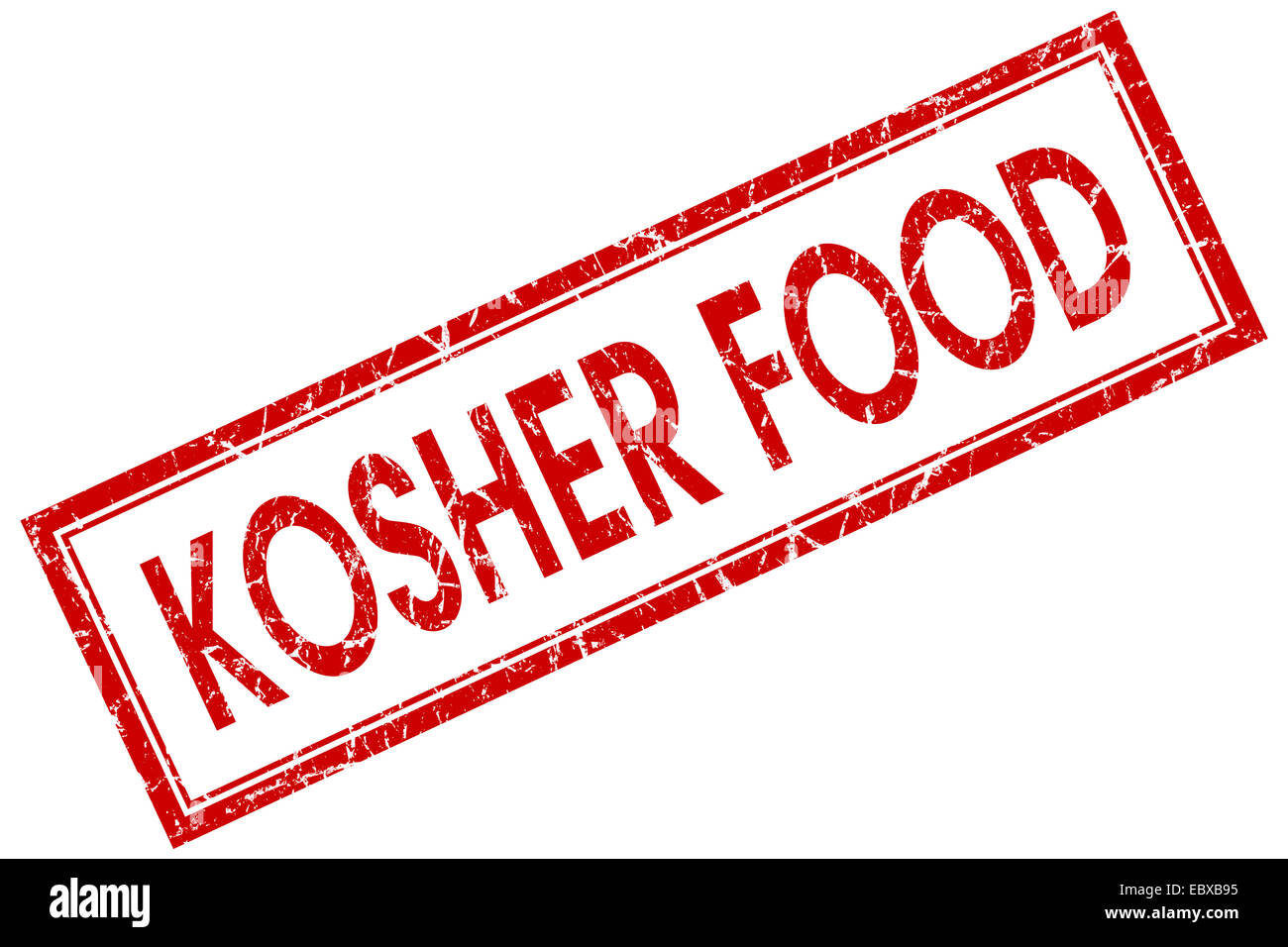 kosher food red square stamp isolated on white background Stock Photo ...