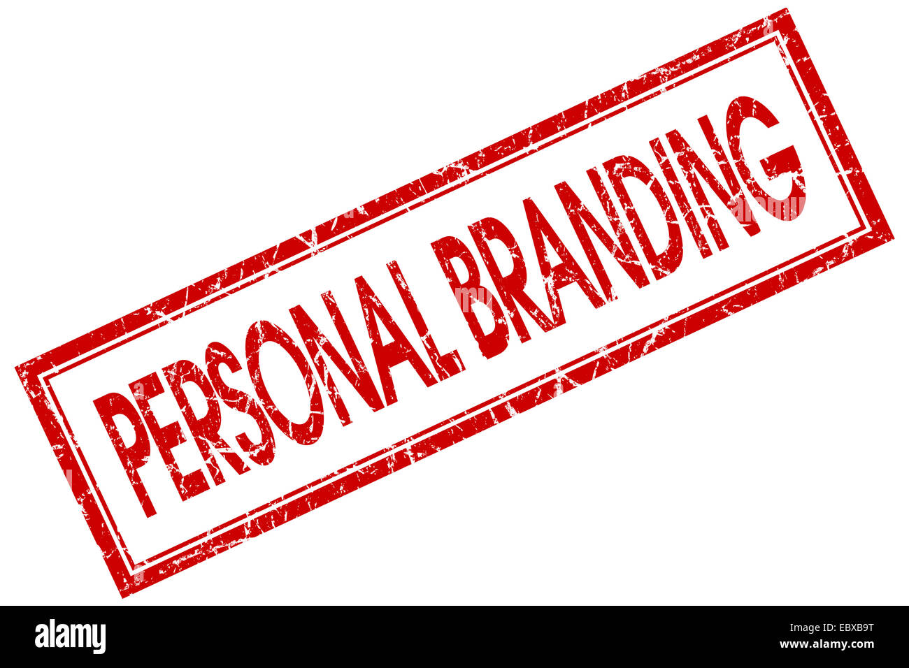 personal branding red square stamp isolated on white background Stock ...