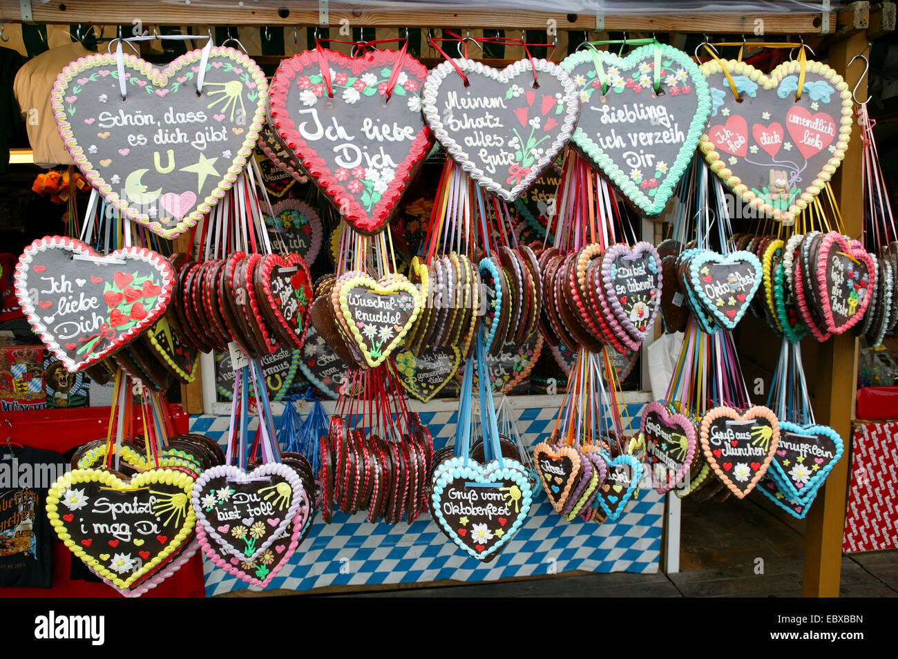 gingerbread at the Oktoberfest in Munich, Germany, Bavaria, Muenchen ...