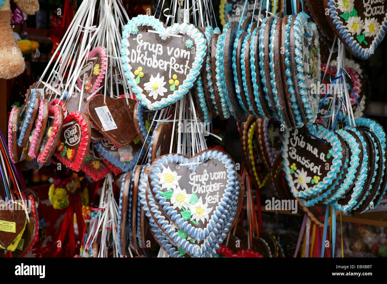 gingerbread at the Oktoberfest in Munich, Germany, Bavaria, Muenchen ...
