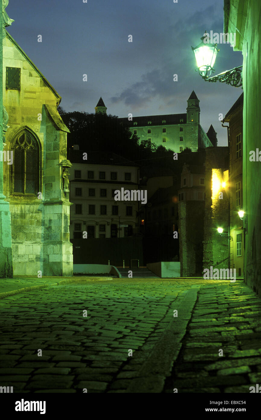 oldtown of Bratislava at night, Slovakia, Bratislava Stock Photo - Alamy