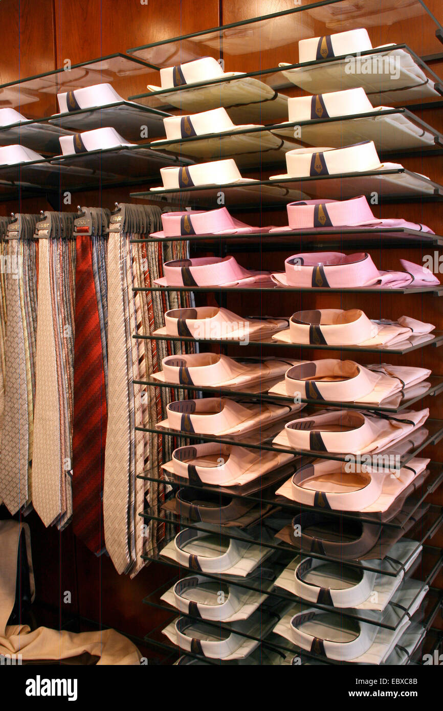 textile shop of men`s wear Stock Photo - Alamy