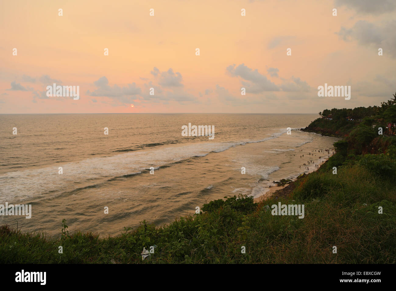 Varkala Beach Thiruvananthapuram, Kerala, India Stock Photo - Alamy