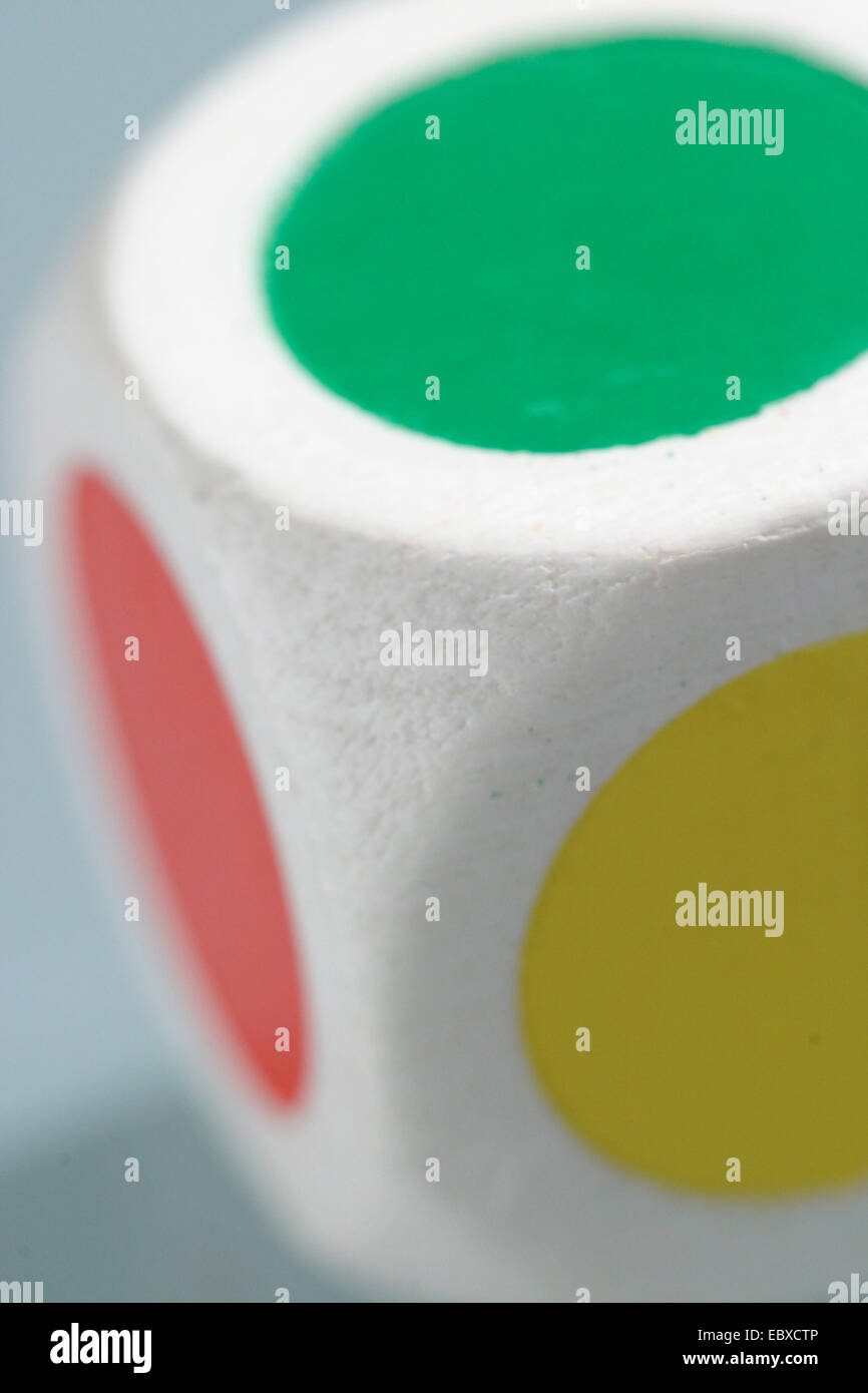 colour dice of a game of dice Stock Photo - Alamy