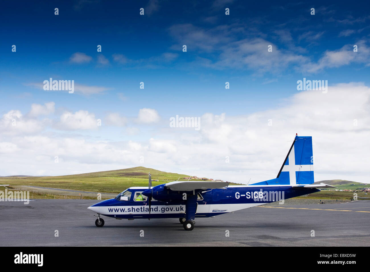 passenger aircraft from Shetland mainland to Fair Isle, United Kingdom ...