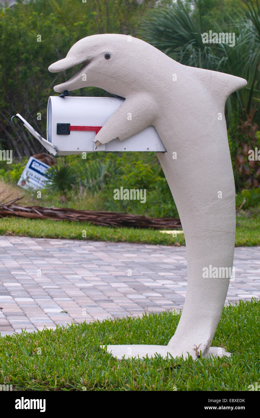 dolphin letter box, USA, Florida, Sanibel Island Stock Photo - Alamy