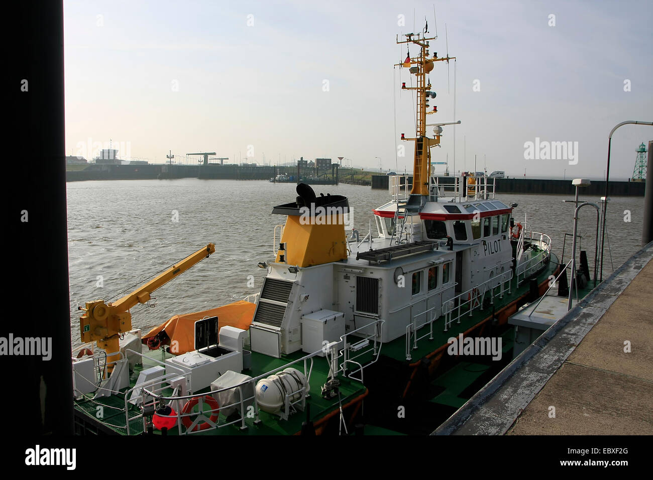 Pilot station house on the outer harbor. From here pilotage operations ...