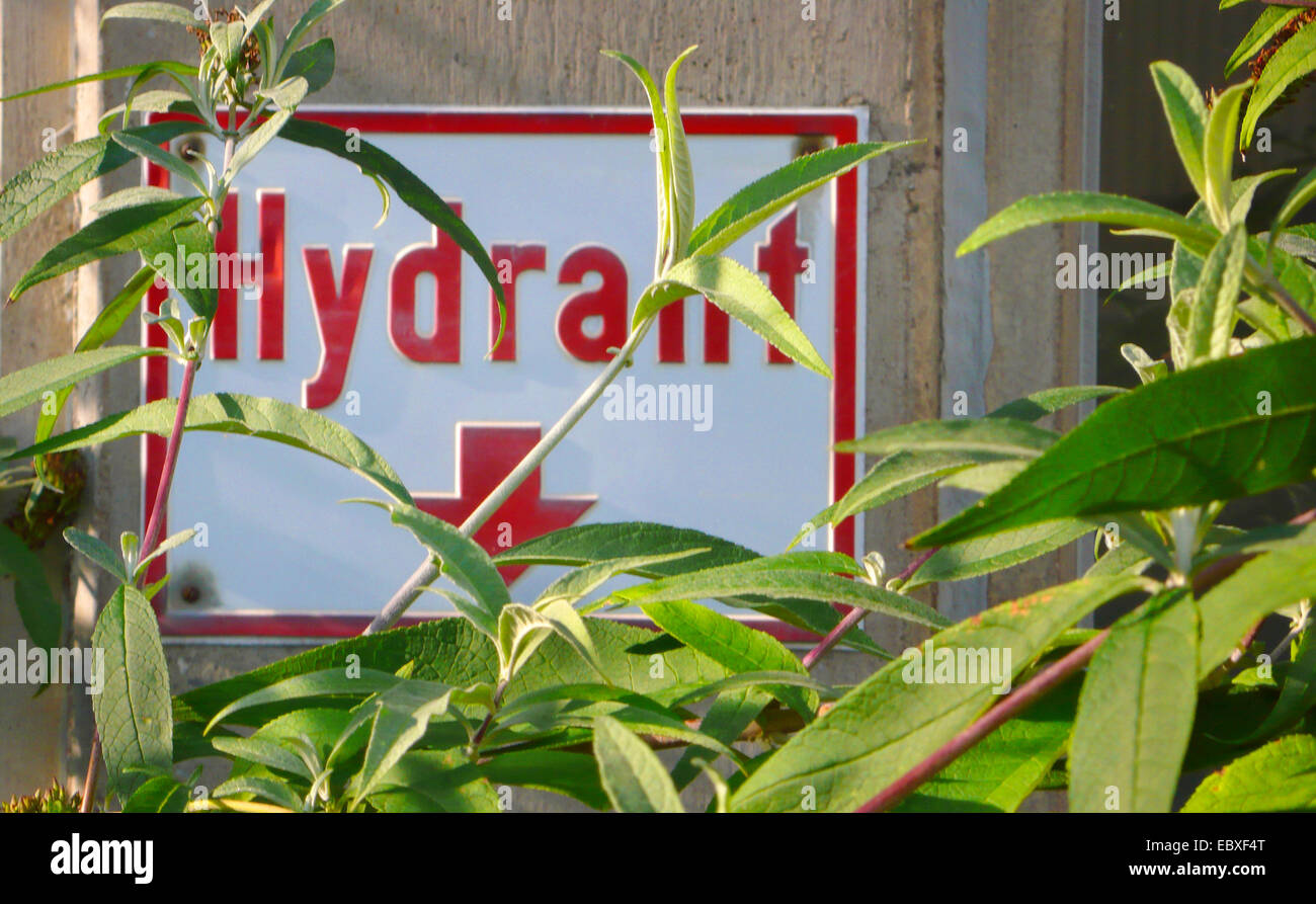 hydrant sign, Germany Stock Photo - Alamy