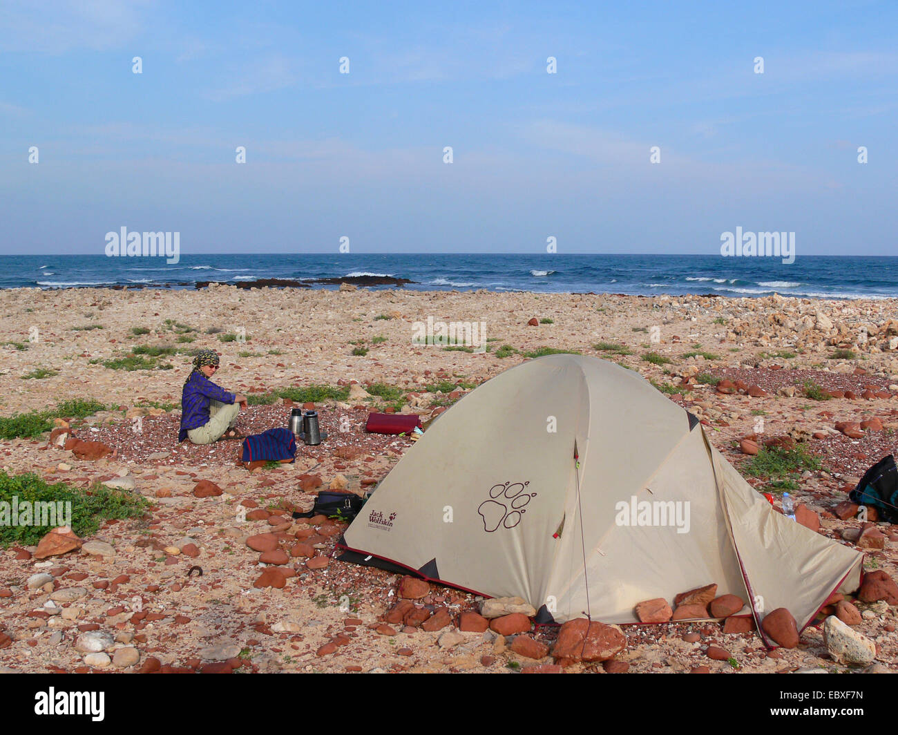 women with tent at the coast, Yemen, Socotra Stock Photo - Alamy