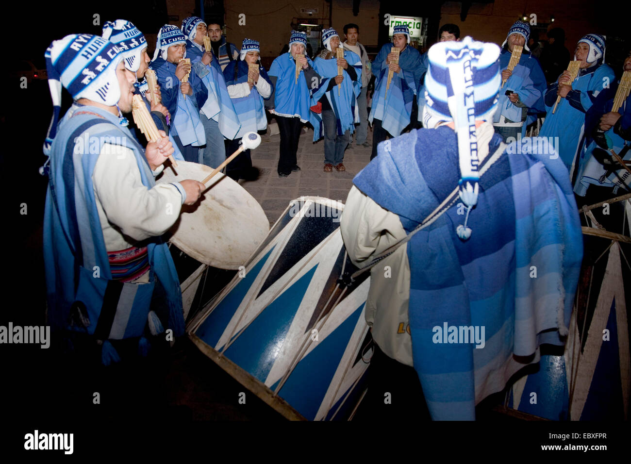 Band busking in peru hi-res stock photography and images - Alamy