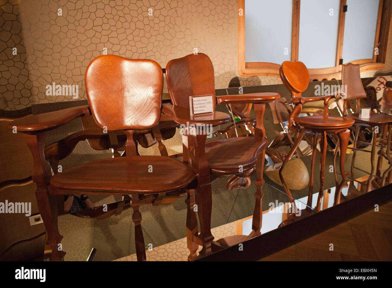 Casa Batllo double chair by Antoni Gaudi design in Barcelona, Catalonia ...