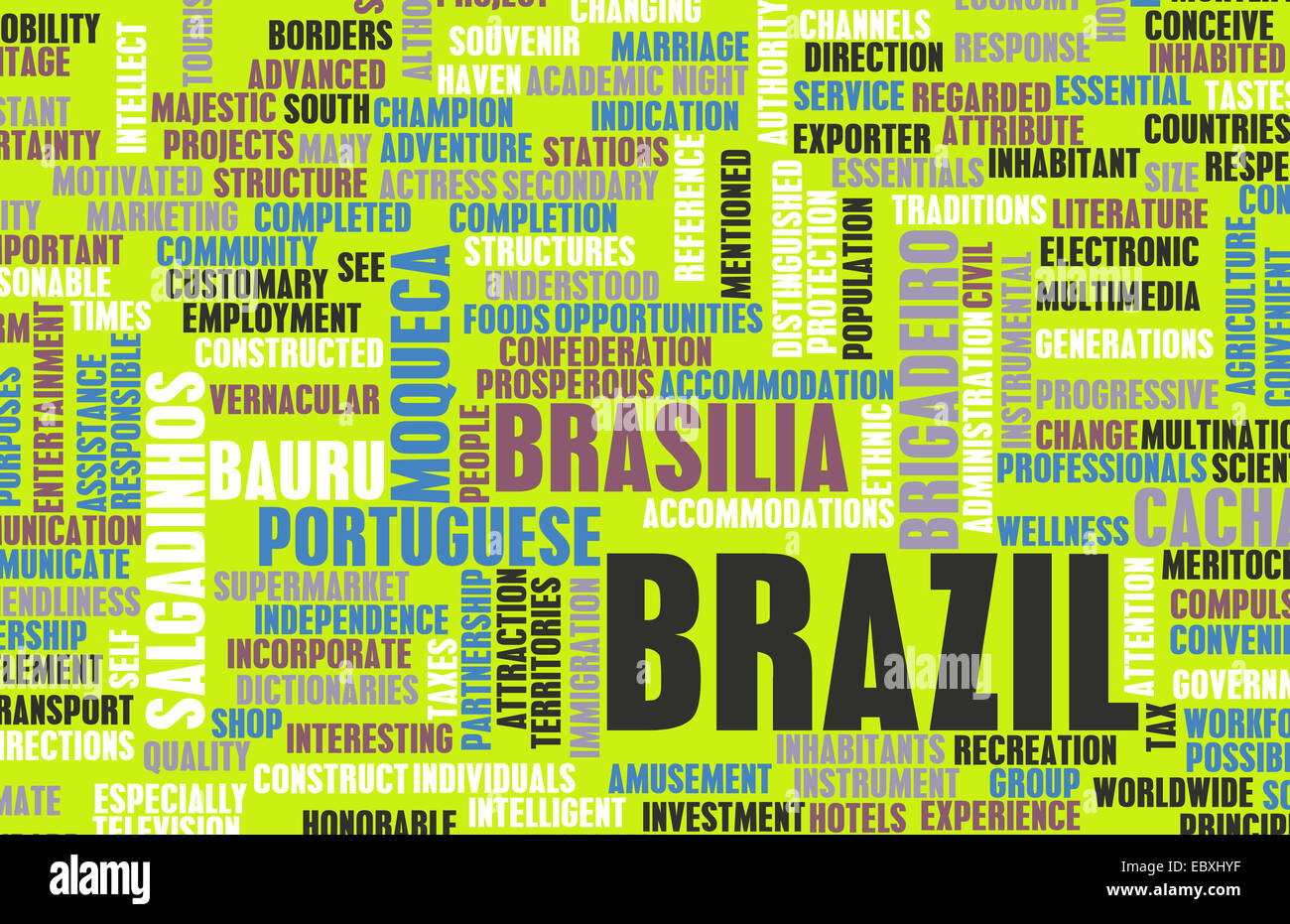 Brazil as a Country Abstract Art Concept Stock Photo - Alamy