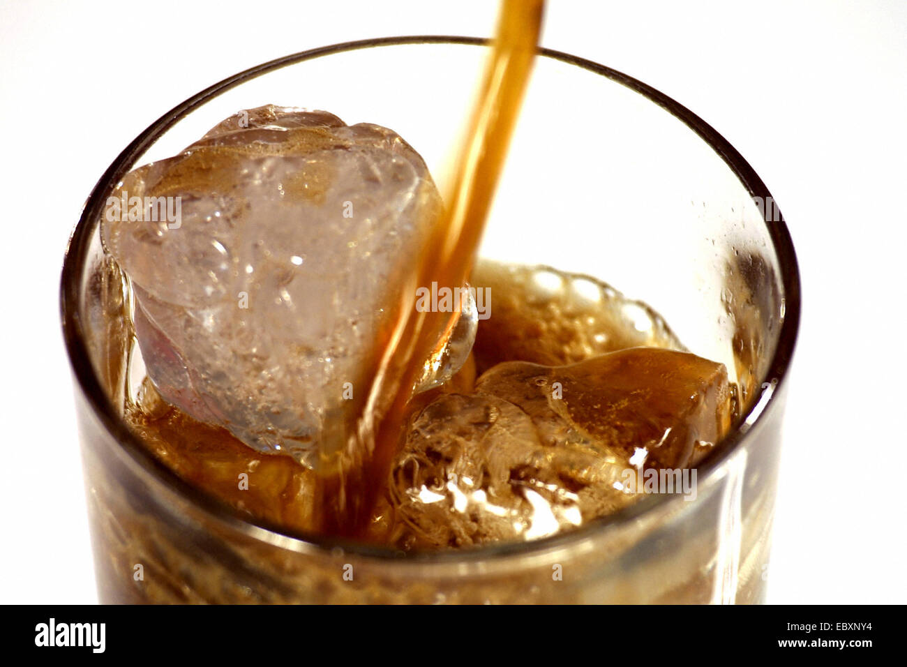 softdrink, glass of coke with ice, Coke Stock Photo - Alamy