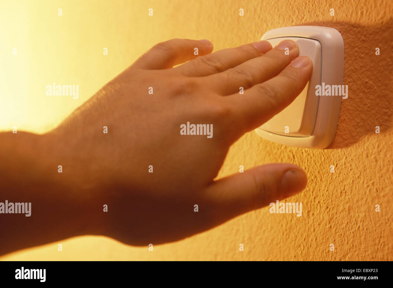 Hands turn off light hi-res stock photography and images - Alamy