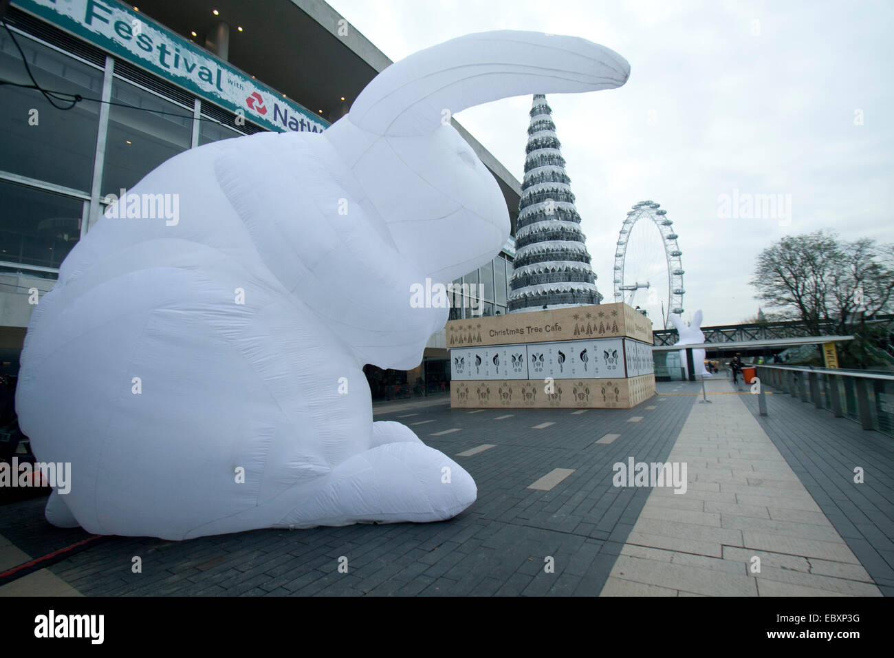 Inflatable white rabbits hi-res stock photography and images - Alamy