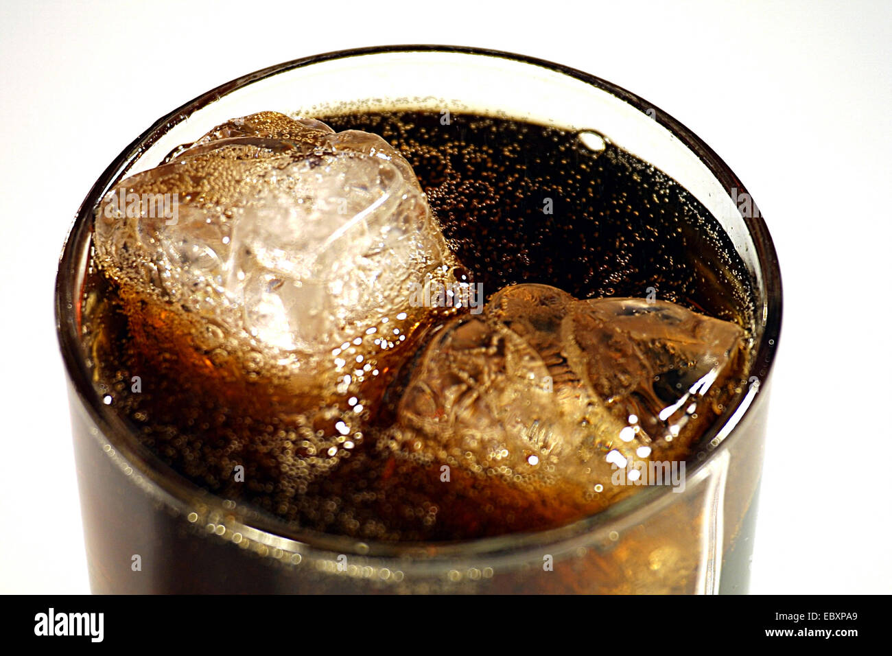 softdrink, glass of coke with ice, Coke Stock Photo - Alamy