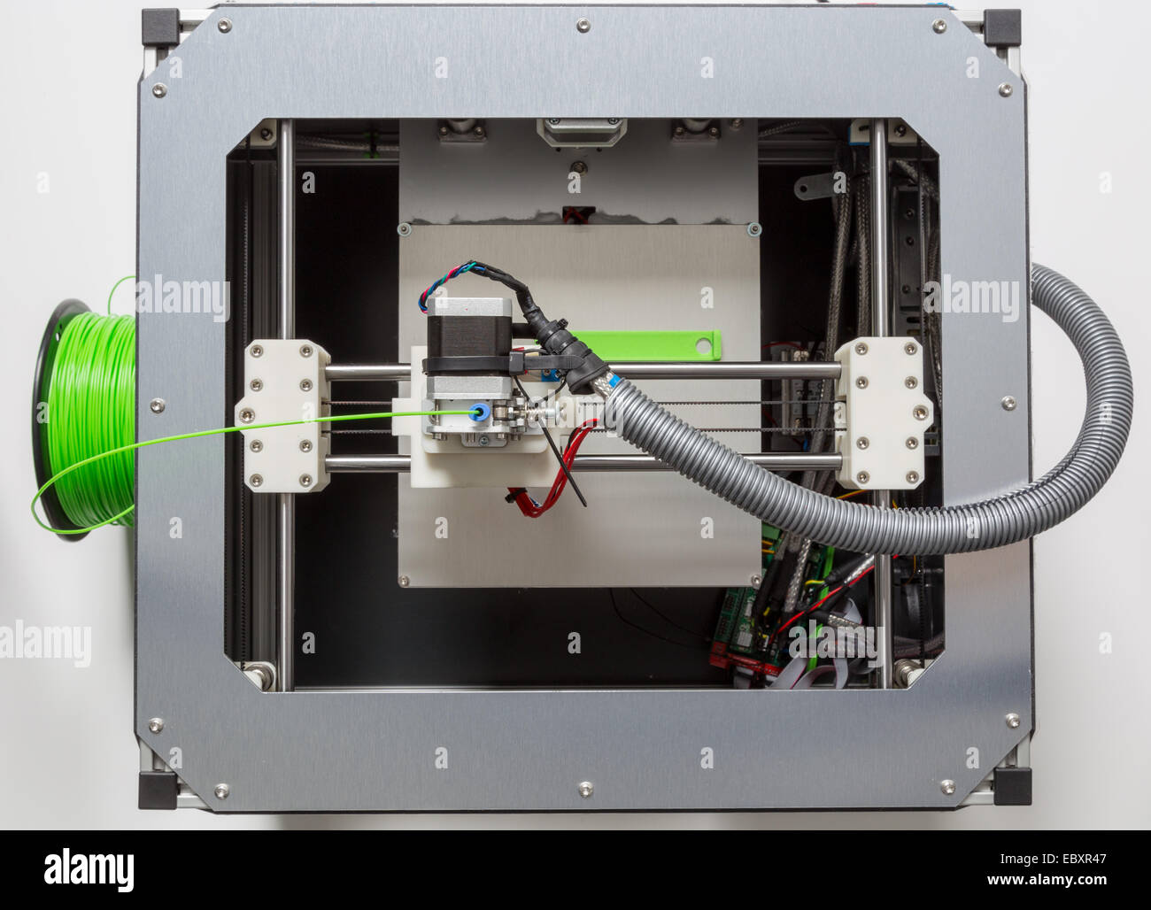 3d printing with light green filament Stock Photo - Alamy
