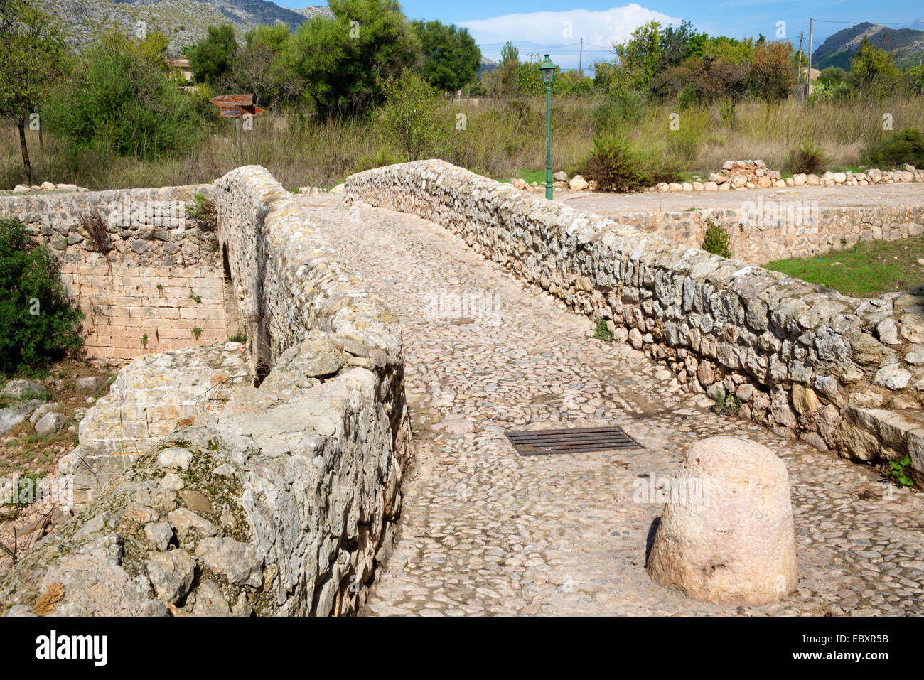 Old Roman stone footbridge Pollenca Mallorca Spain Stock Photo - Alamy