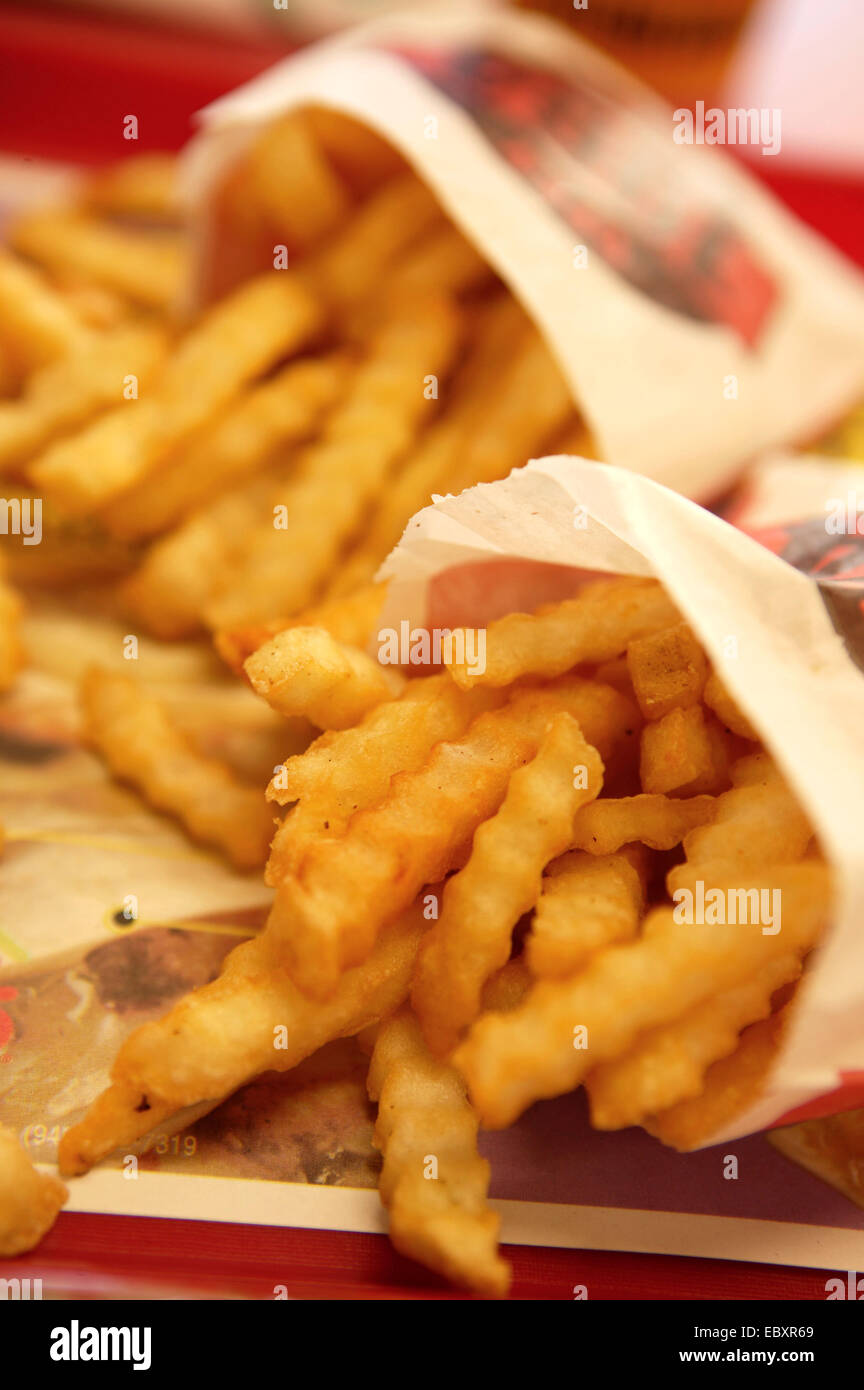 America, french fries at a fastfood restaurant Stock Photo - Alamy