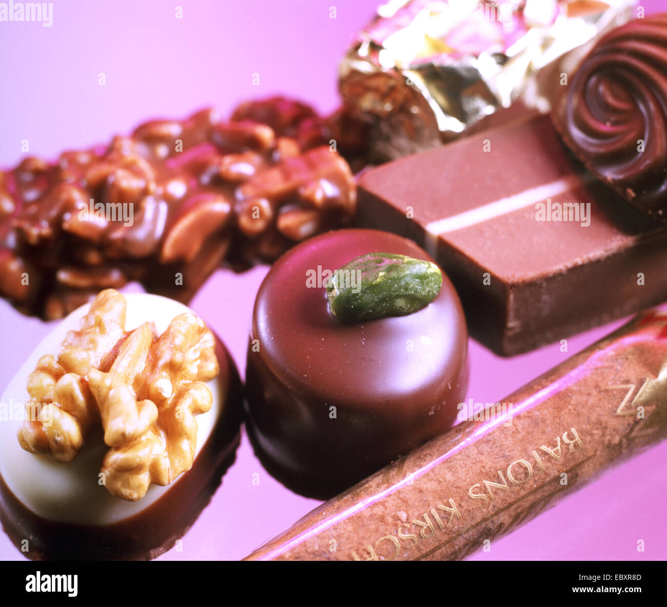 nutrition, sweets, pralines, chocolate Stock Photo - Alamy