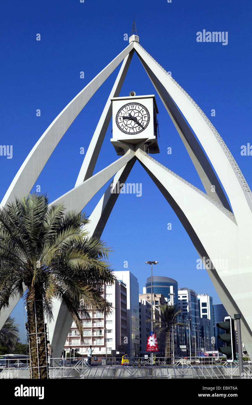 Dubai Clock Tower Stock Photo - Alamy