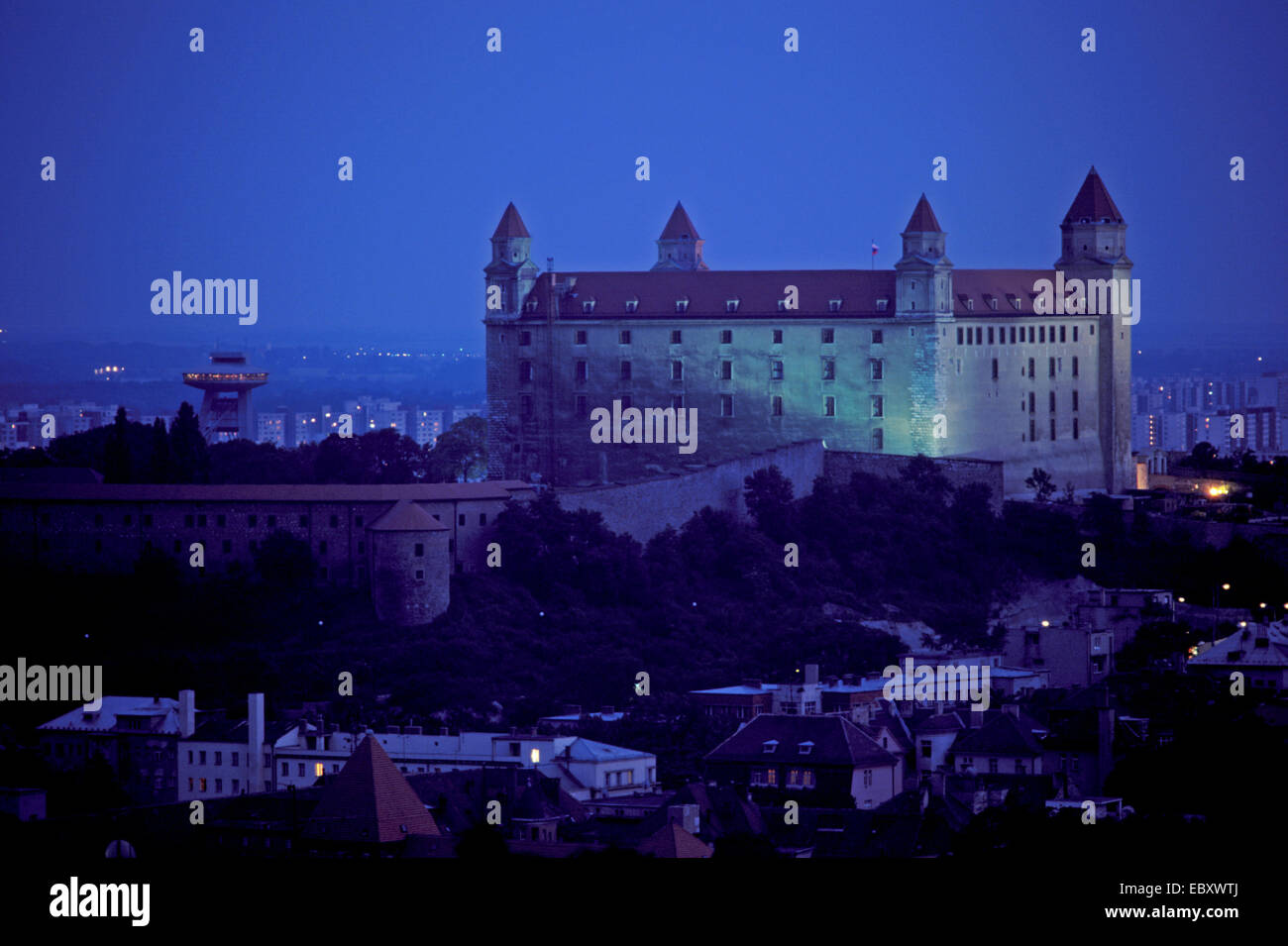Slovakia, Bratislava at night Stock Photo - Alamy