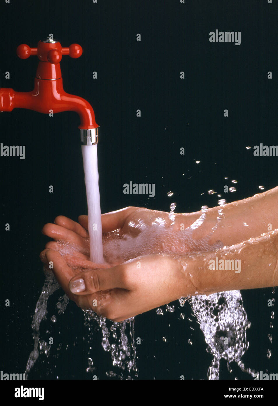 hands under running water Stock Photo - Alamy