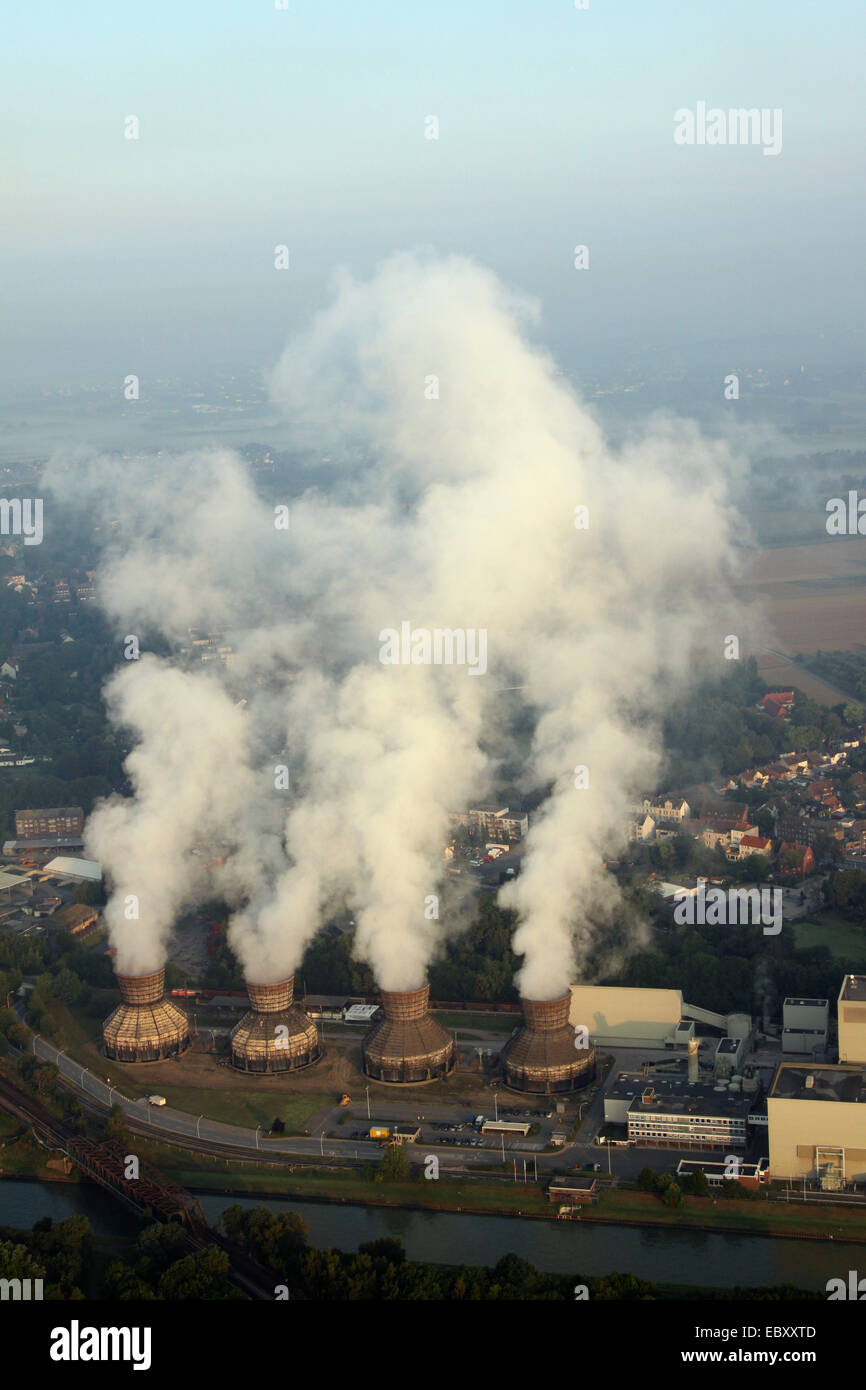 power station of Datteln at Weser Datteln cannel, Germany, North Rhine ...