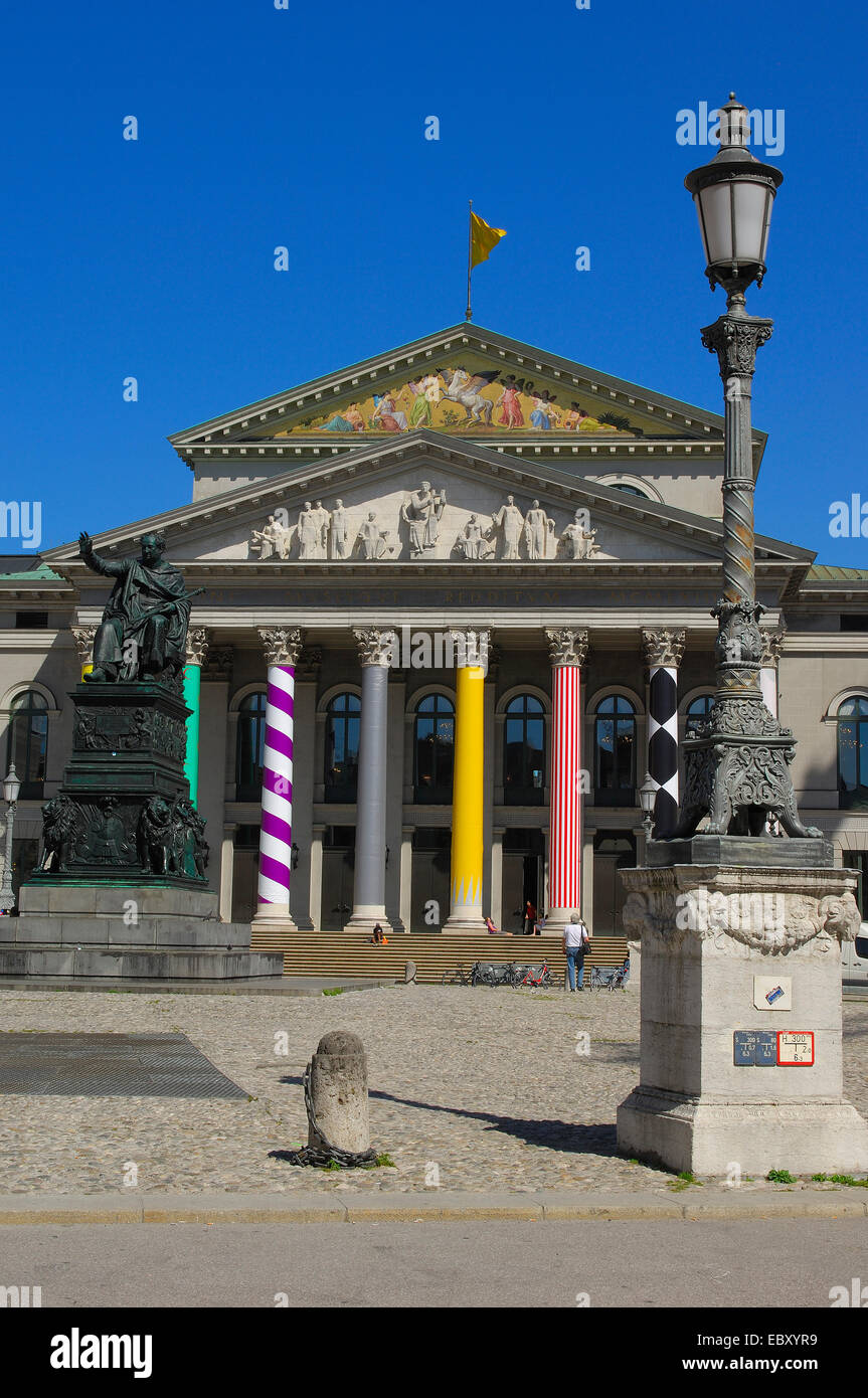 National Theater Opera House, Max-Joseph-Platz square, Munich, Bavaria ...