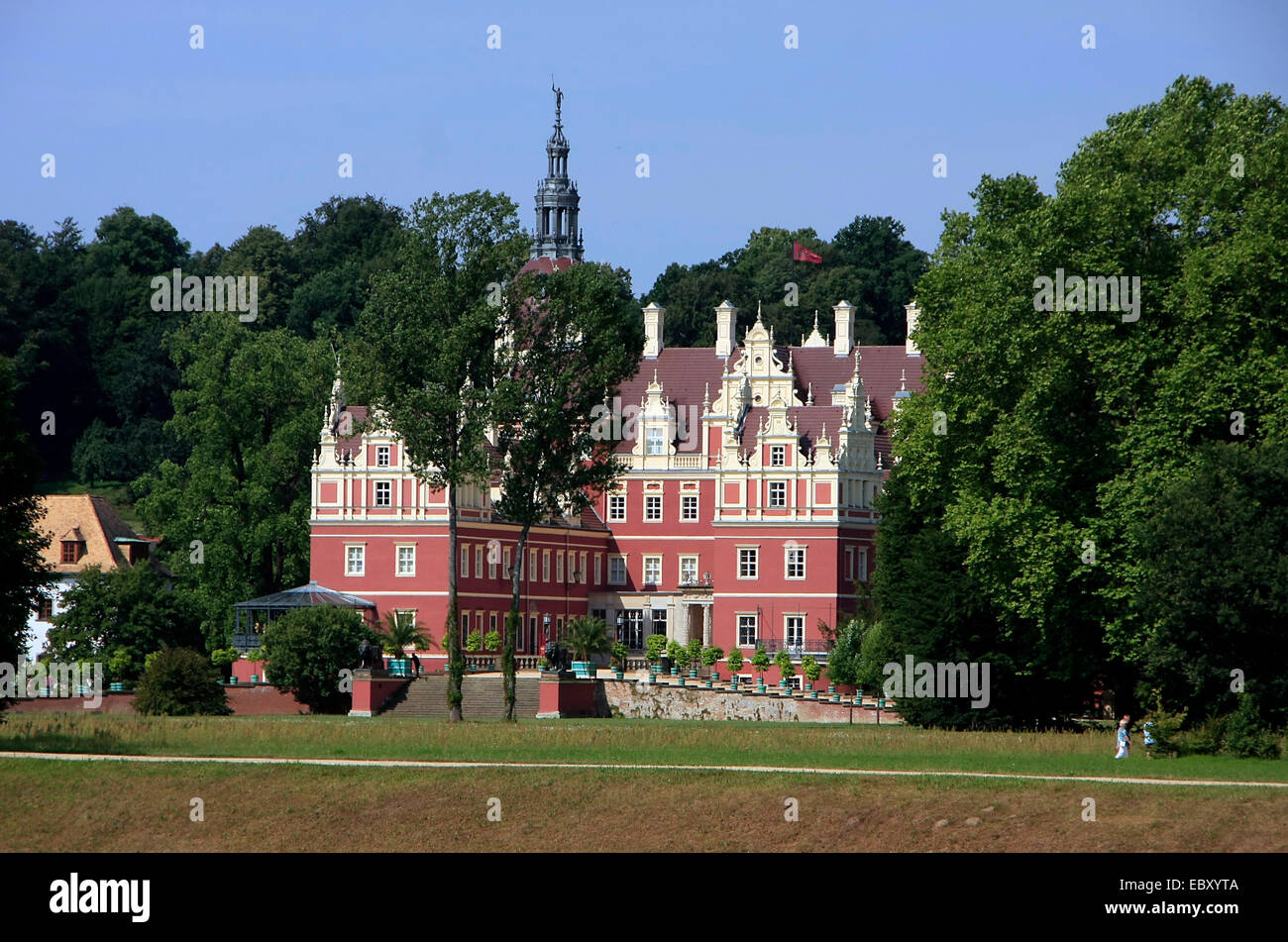 The Muskau Castle is a famous castle in Bad Muskau. Its location in the ...