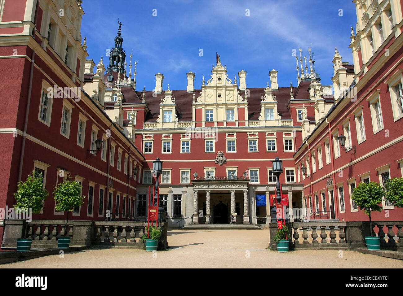 The Muskau Castle is a famous castle in Bad Muskau. Its location in the ...