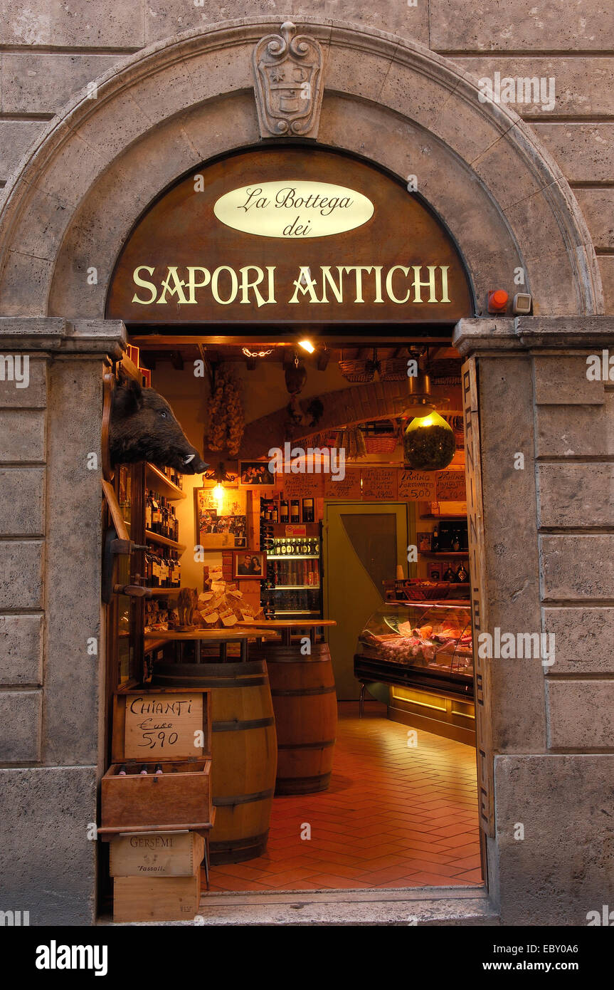 Shop in the historic town centre, Siena, Tuscany, Italy, Europe Stock ...