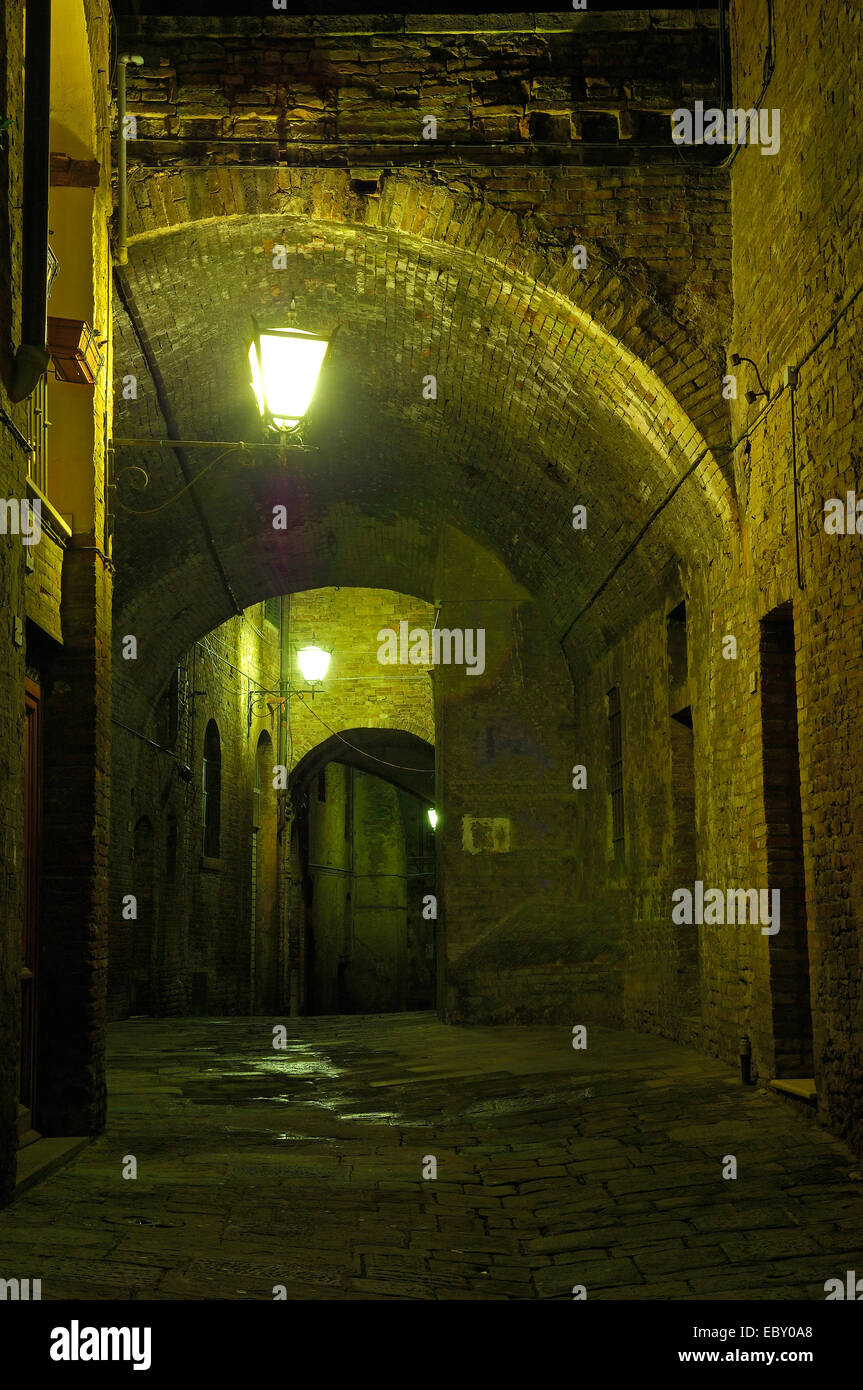 Historic town centre at night, UNESCO World Cultural Heritage Site ...