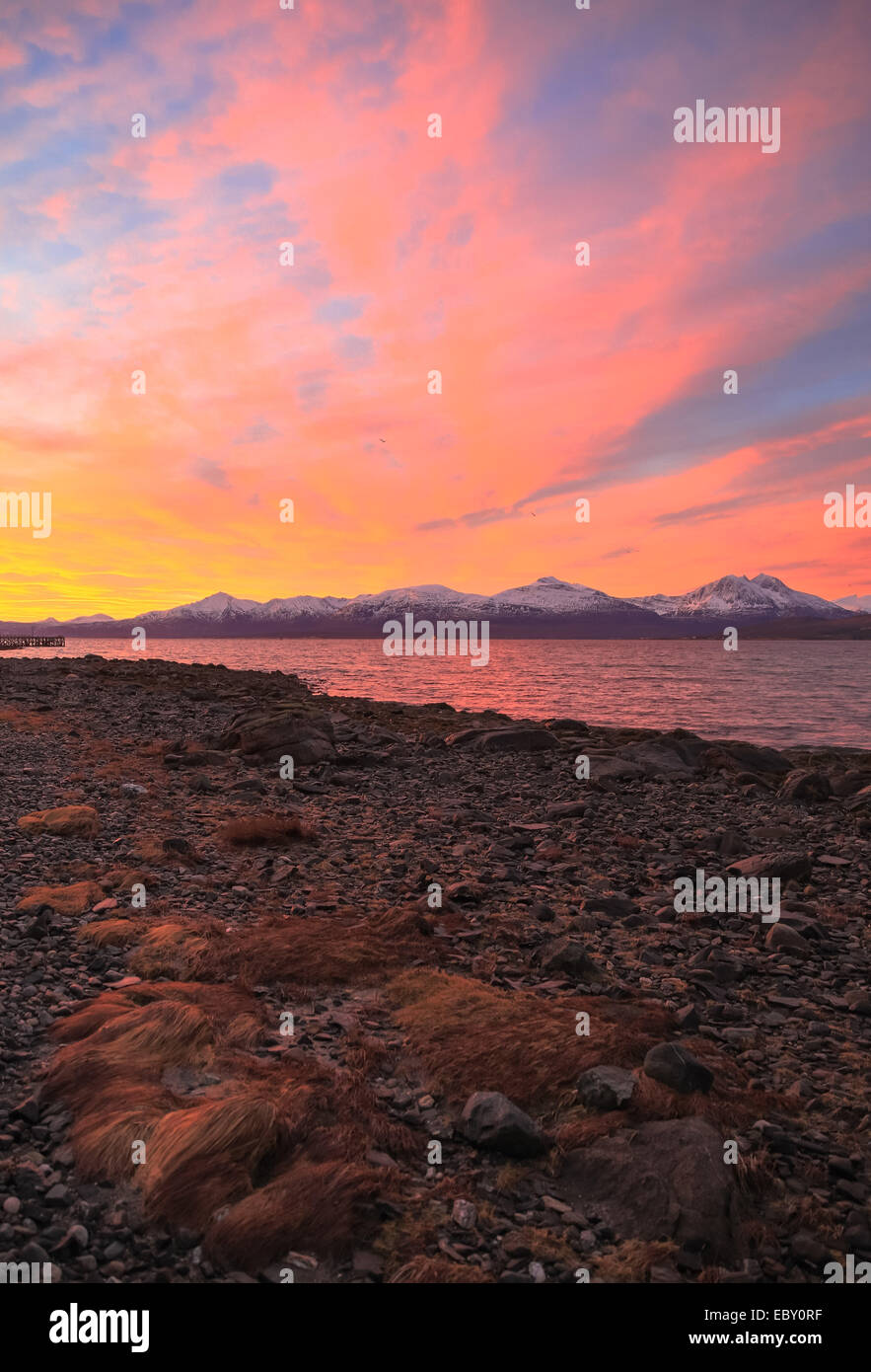 Last Day With Sun Befor Polar Night Stock Photo - Alamy