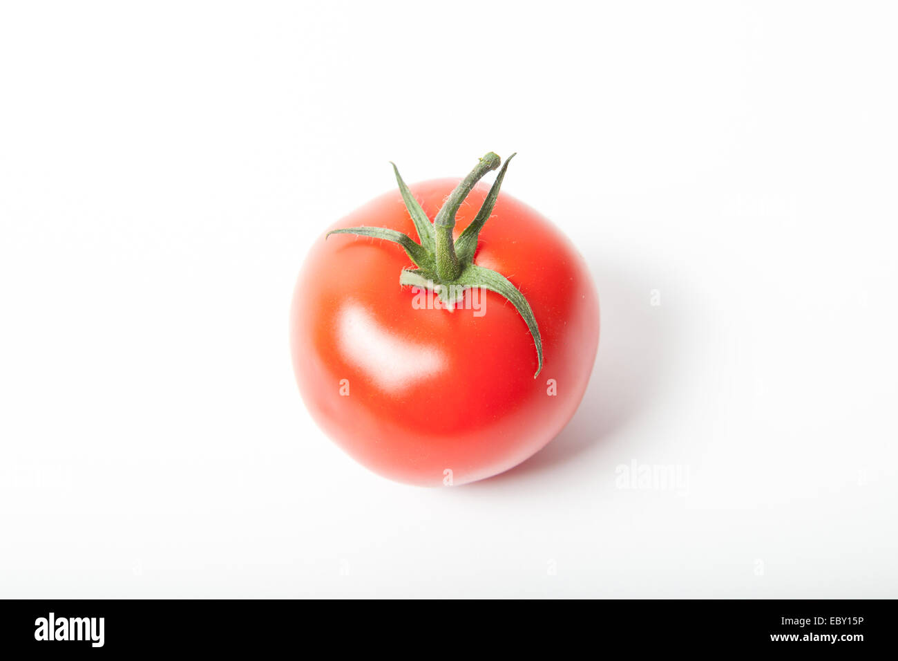 single tomato on white background Stock Photo - Alamy