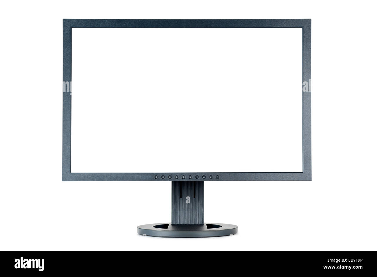 lcd computer monitor with white screen, isolated on white Stock Photo ...