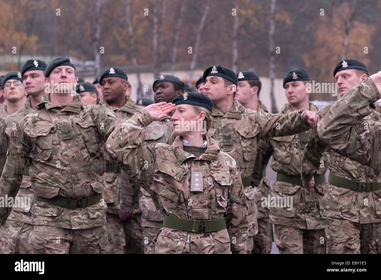soldiers of The Queen's Royal Hussars in Athlone Barracks in Paderborn ...