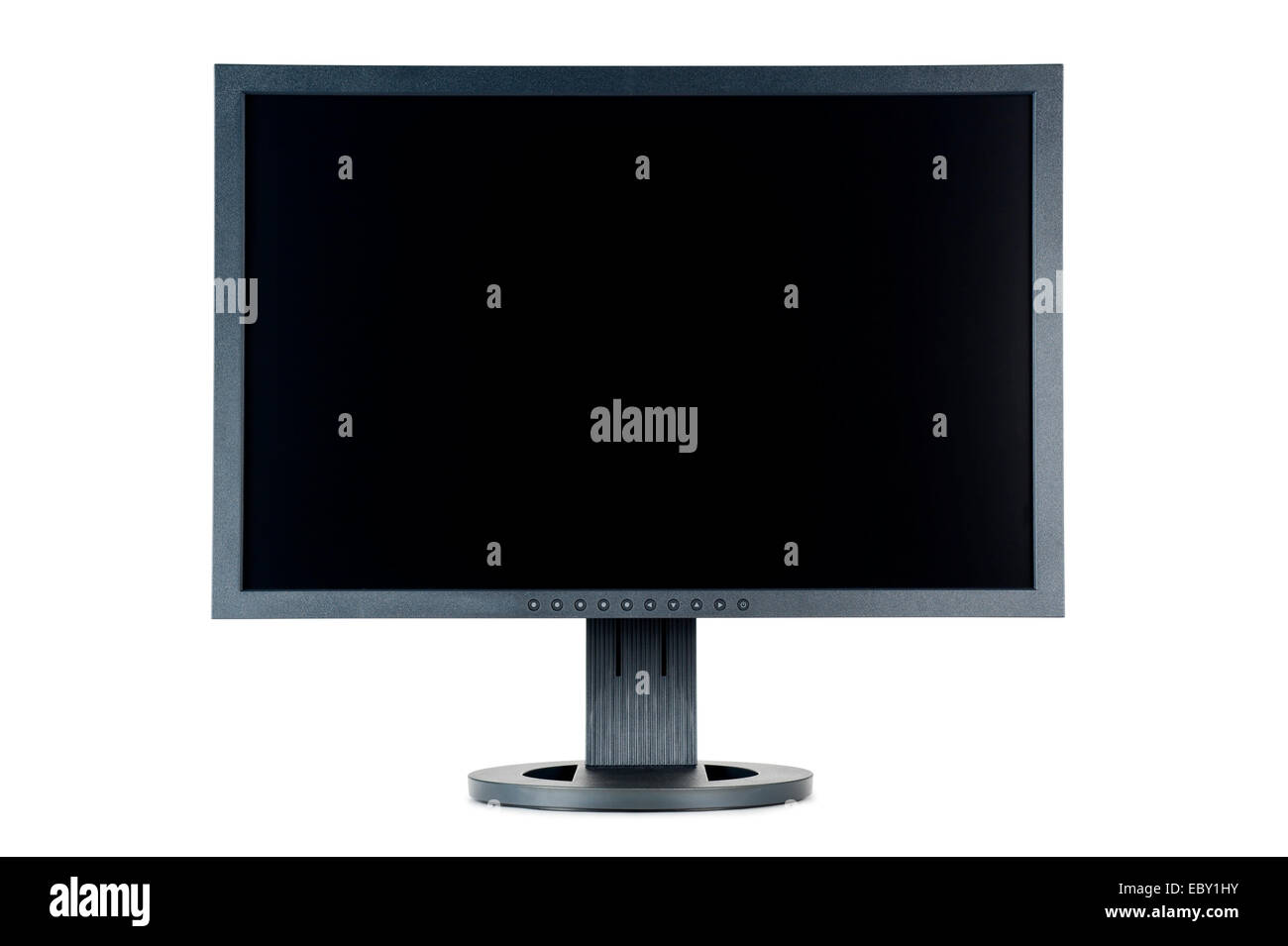 lcd computer monitor with black screen, isolated on white Stock Photo ...