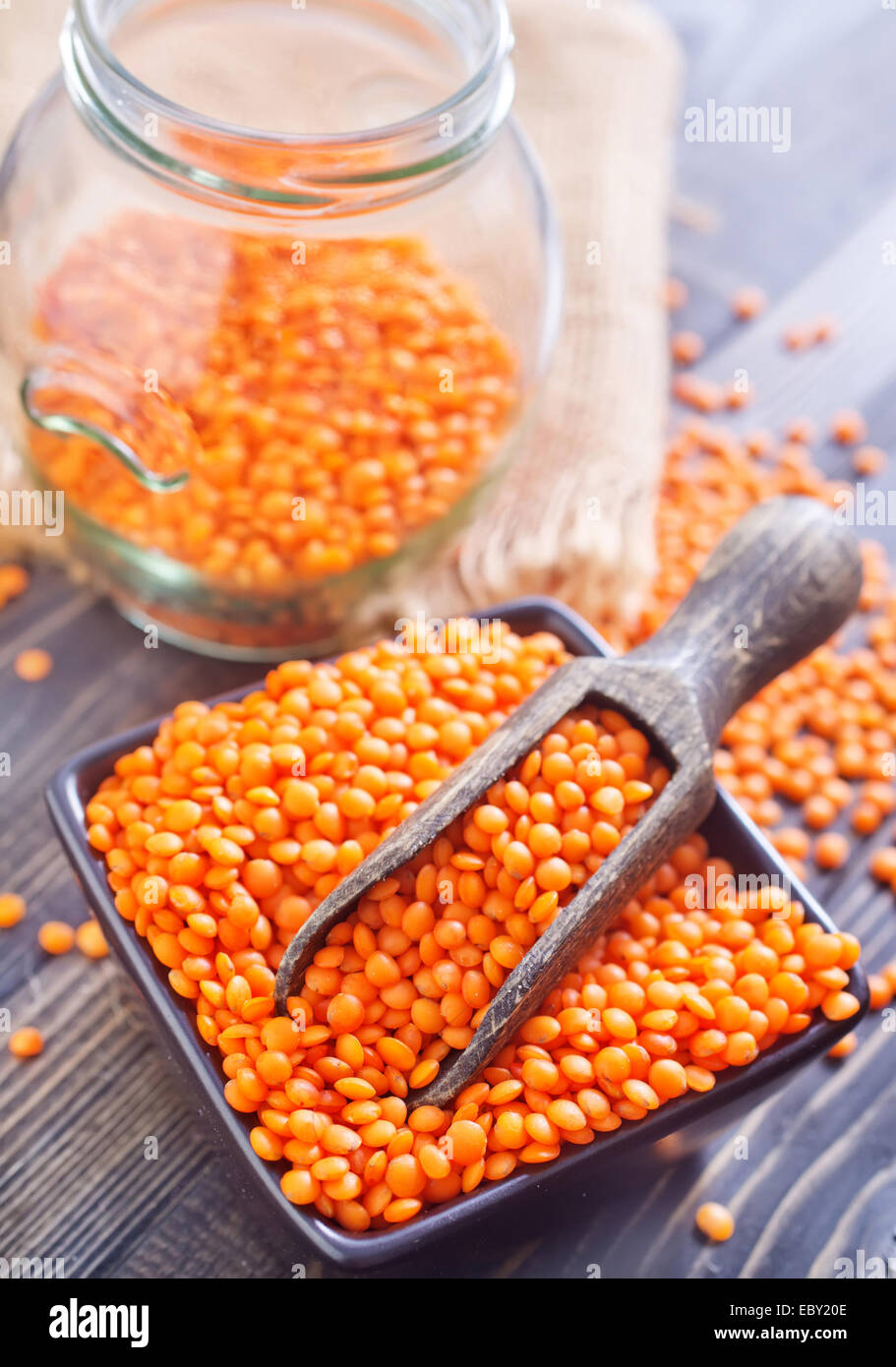 Heap dry french lentils hi-res stock photography and images - Alamy