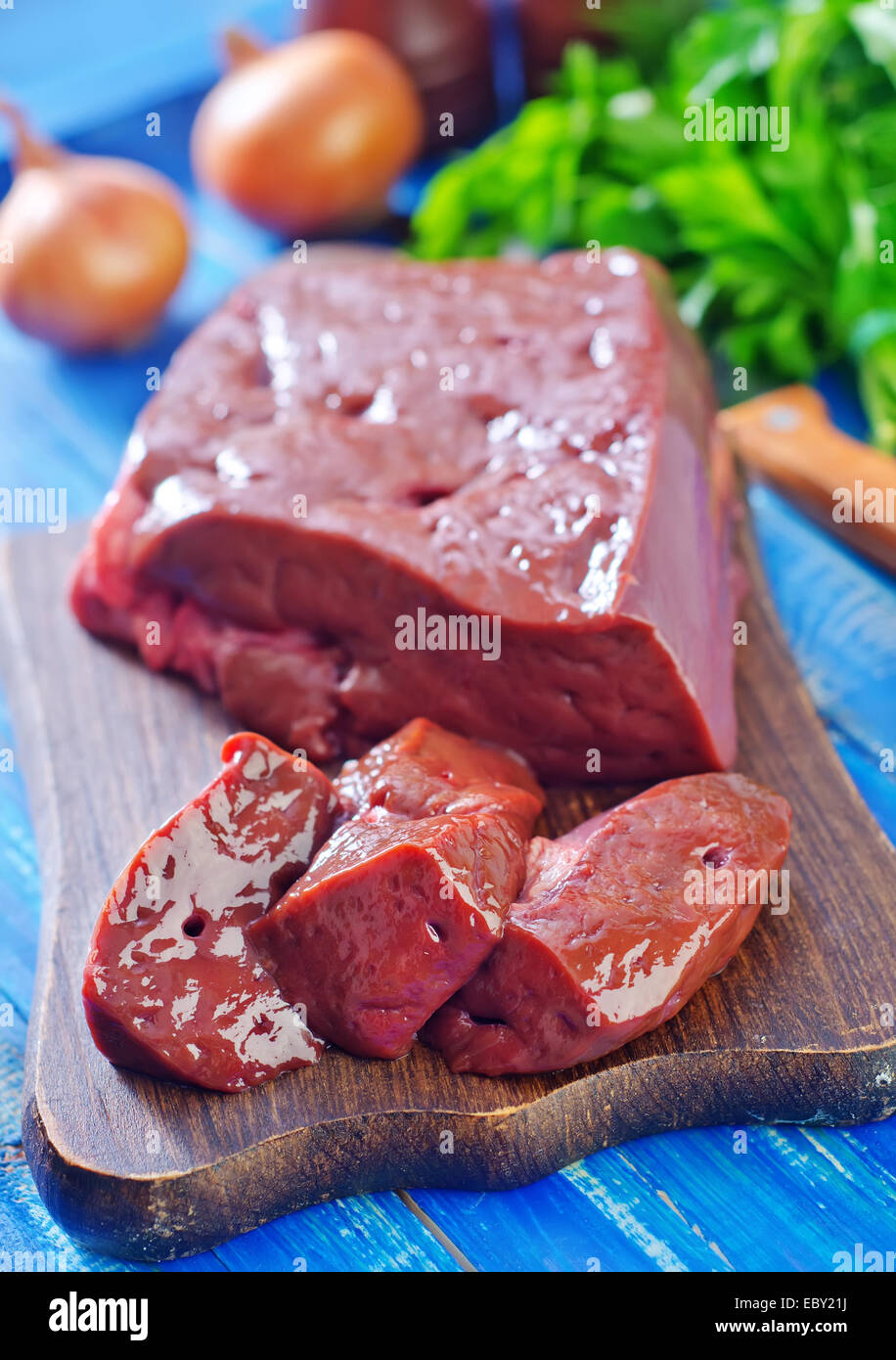 Raw meat lamb liver hi-res stock photography and images - Alamy