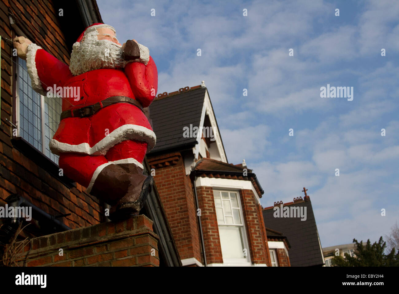Wimbledon London, UK. 5th December, 2014. A large Father Christmas ...