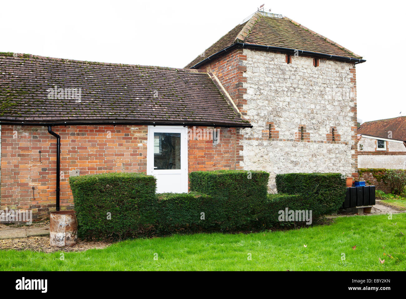 A flint / stone and brick Dovecote Manor Farm Hogs Back Manor Farm The ...