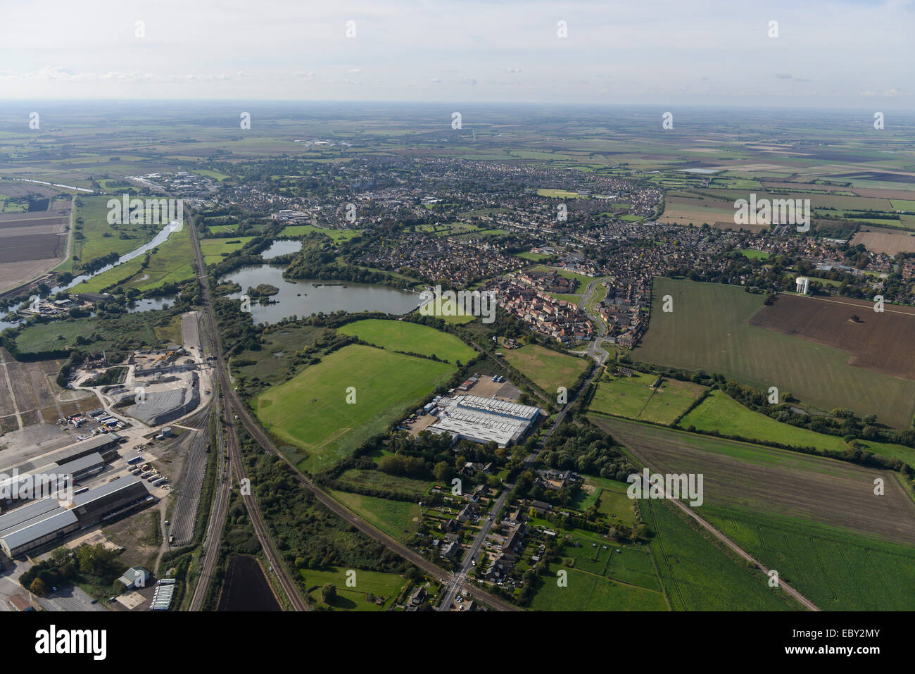An aerial view of the Cambridgeshire city of Ely, one-time home of ...