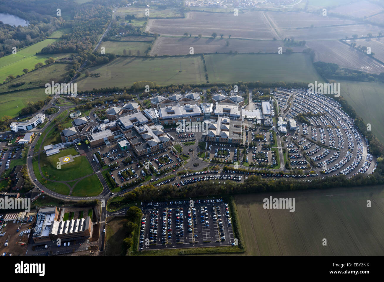 An aerial view of the Norwich and Norfolk University Hospital Stock ...