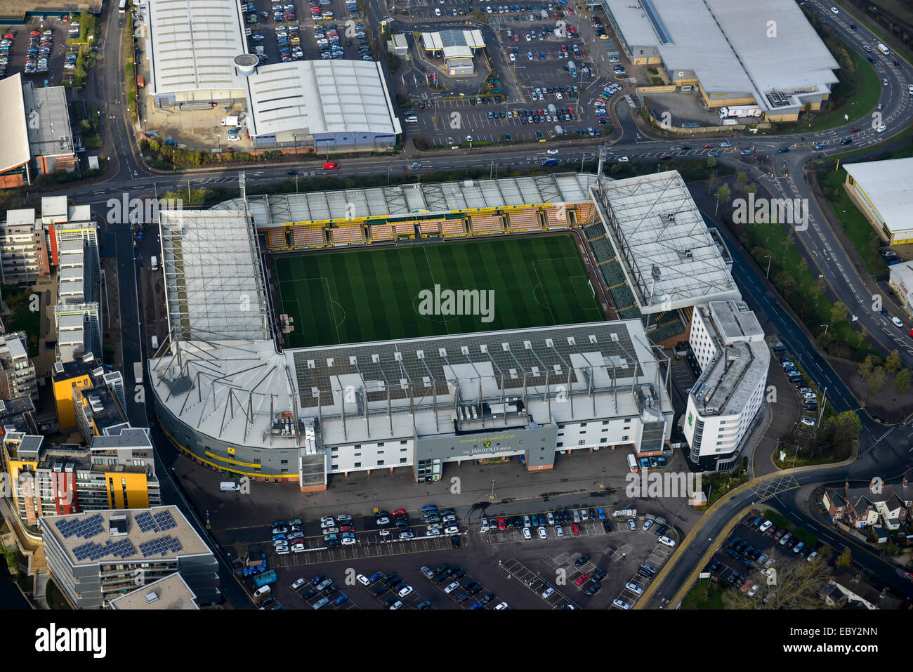 Norwich city stadium aerial hi-res stock photography and images - Alamy