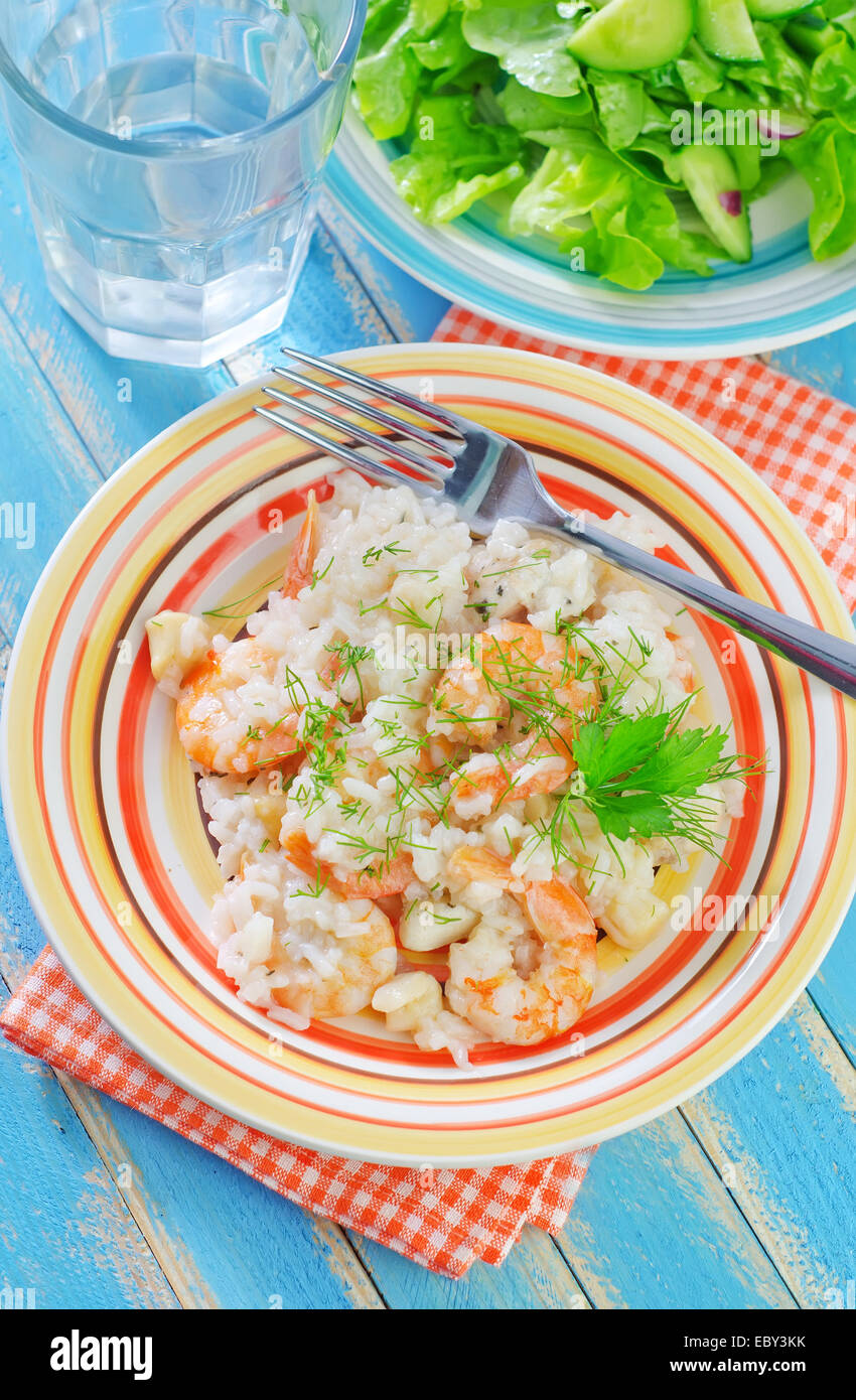risotto with shrimps Stock Photo - Alamy