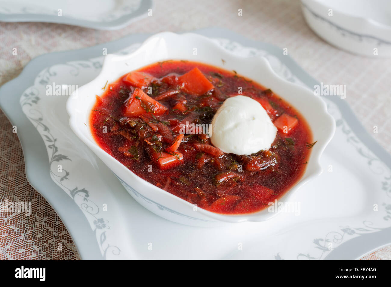 Borsch-Russian national dish Stock Photo - Alamy